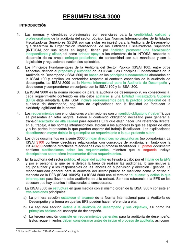 Issai 3000, 300, Normas Subrrayado Resumido-1 | PDF | Auditoría ...