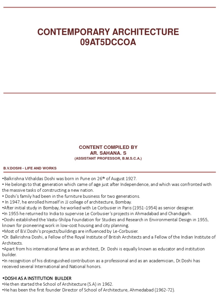 4.notes BV Doshi | PDF