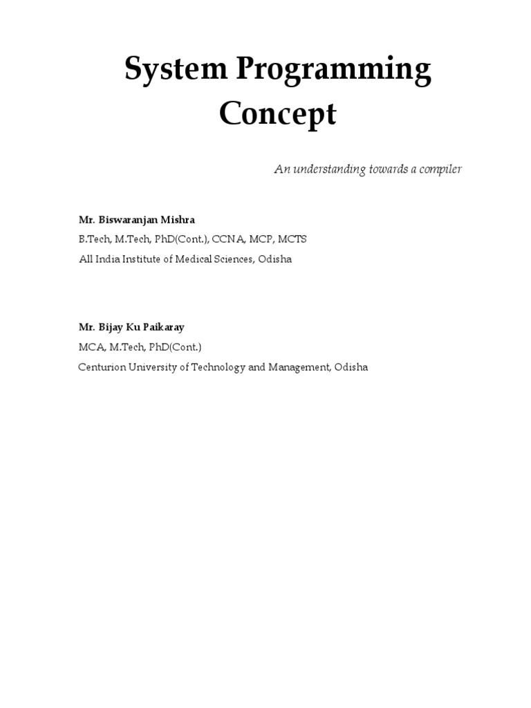 System Programming Concept | PDF | Interface (Computing) | Computer Data Storage