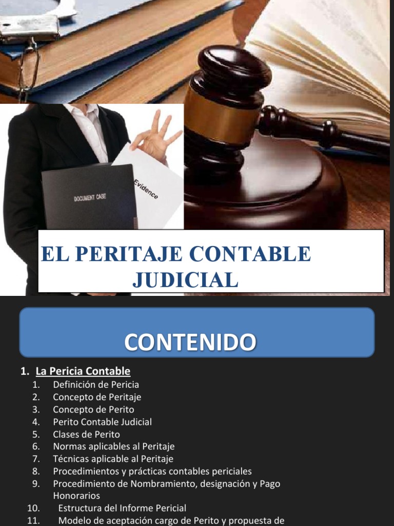Peritaje Contable Judicial: Guía Completa | PDF | Testigo experto | Experto