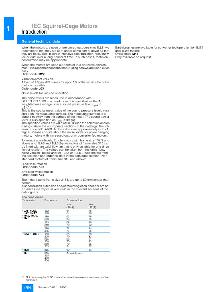 Motores SIEMENS | PDF | Bearing (Mechanical) | Engineering Tolerance