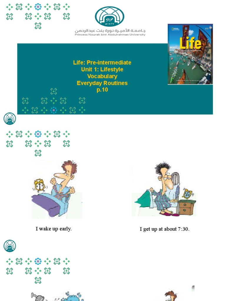 Book 3 - Unit 1 - Vocabulary Daily Routine | PDF