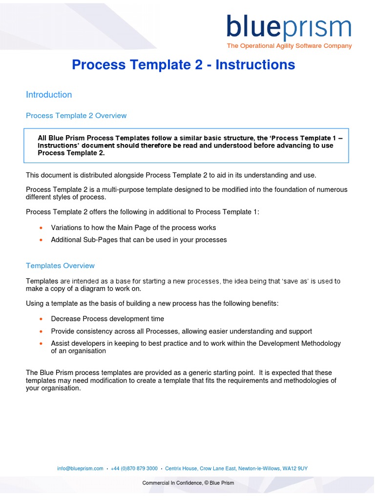 Process Template 2 - Instructions - 0 | Download Free PDF | Queue ...