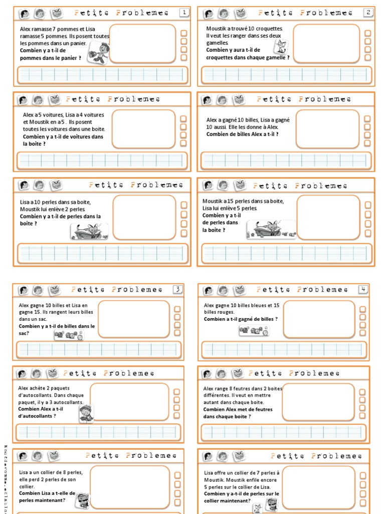 Solving Word Problems in French | PDF