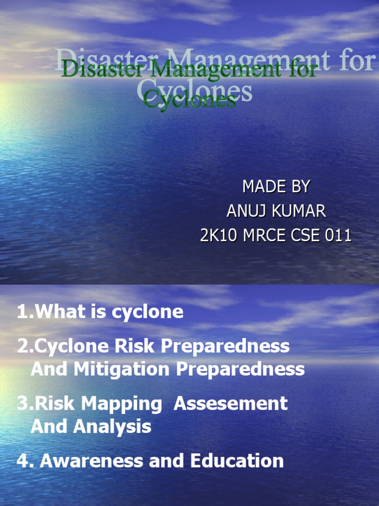 Disaster Preparedness For Cyclones | PDF | Cyclone | Weather