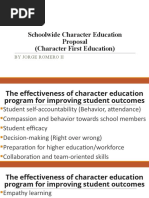 Character Education Action Plan | PDF | Curriculum | Inclusion (Education)