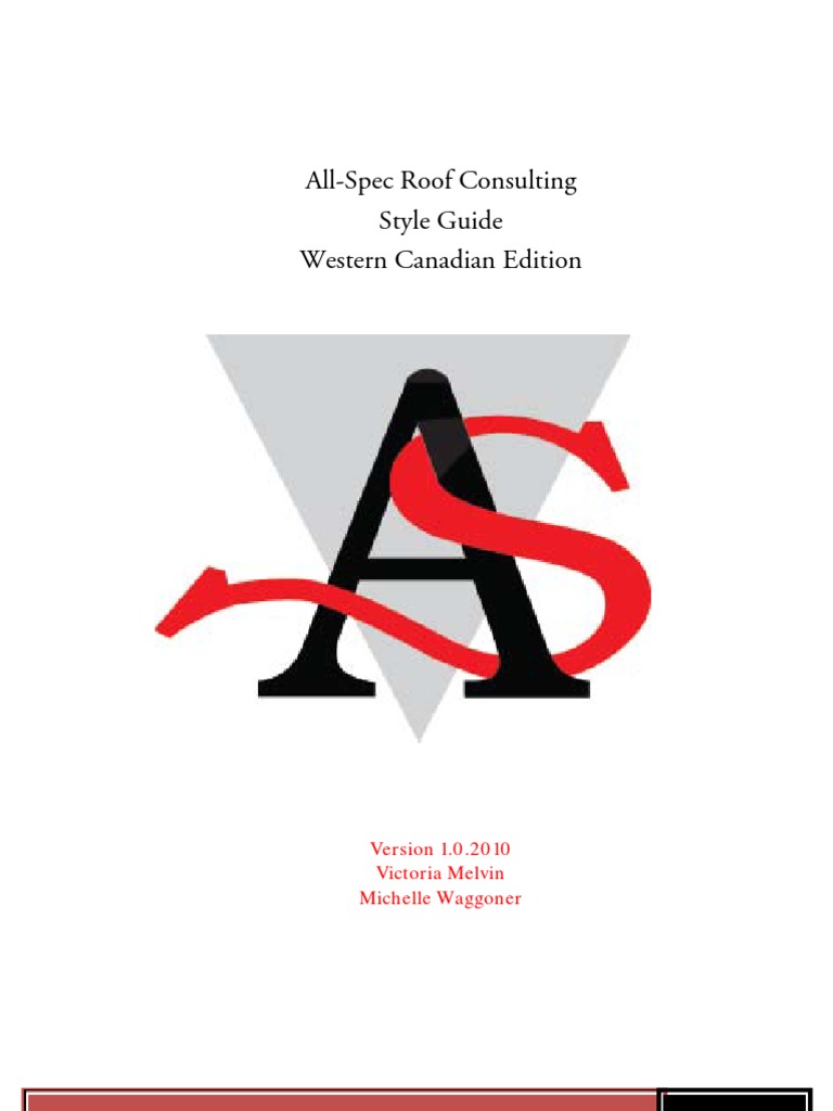 All-Spec Roof Consulting Style Guide Western Canadian Edition | PDF ...