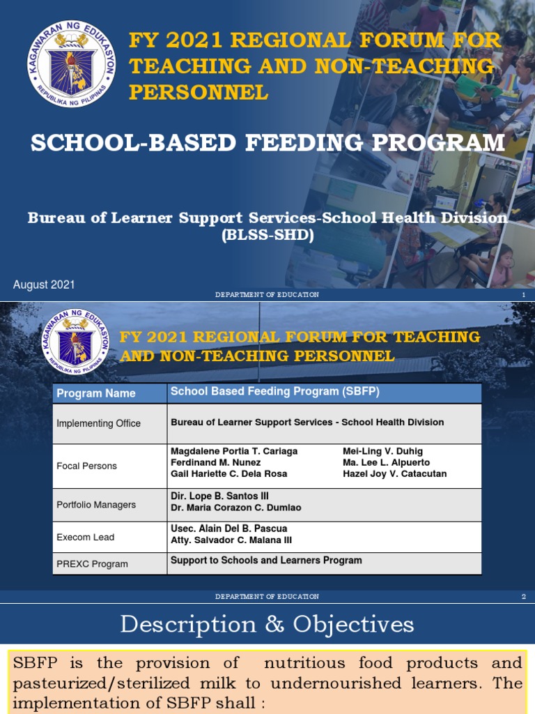 School-Based Feeding Program - DEACORCF2 | PDF | Foods | Rice
