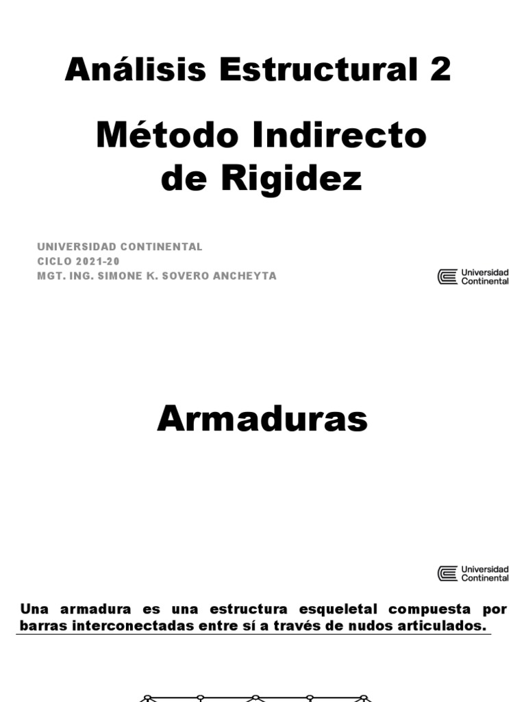 04 Analisis Estructural 2 - Metodo Indirecto de Rigidez | PDF | Braguero | Ingeniería estructural