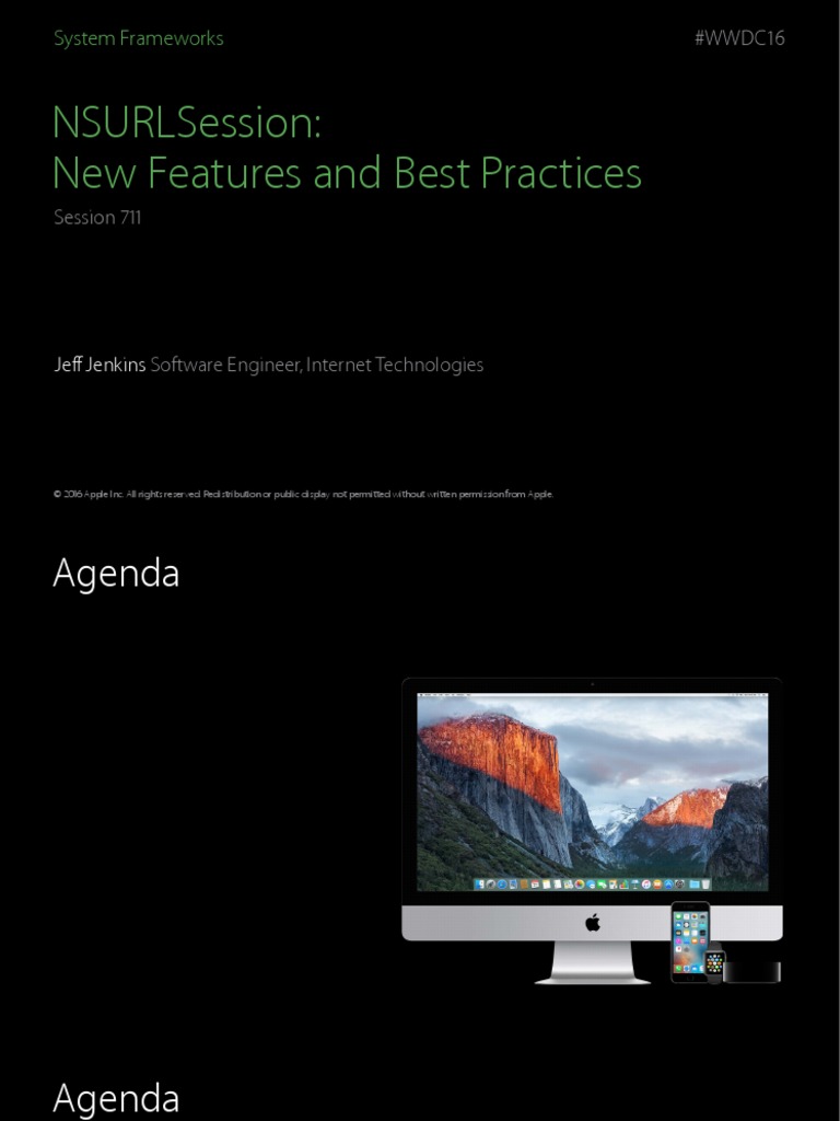 711 Nsurlsession New Features and Best Practices | PDF | Hypertext Transfer Protocol | Transport ...