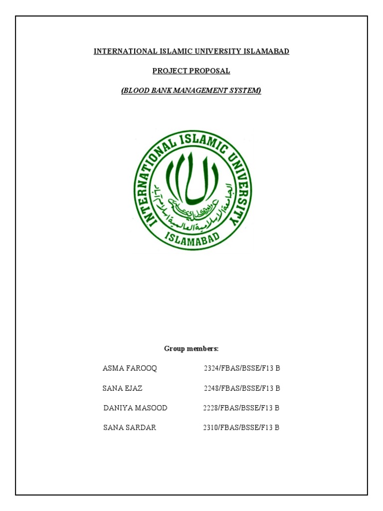 Blood Bank Data Base Proposal | PDF | Blood Donation | Databases