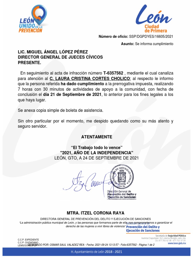 Laura Cristina Cortes Cholico | PDF | Gobierno | Justicia