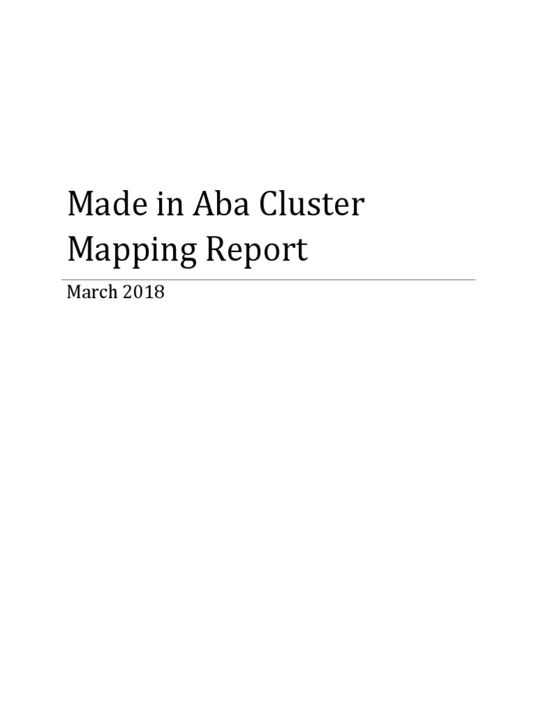Made in Aba Study FINAL | PDF | Clothing Industry | Textile Manufacturing