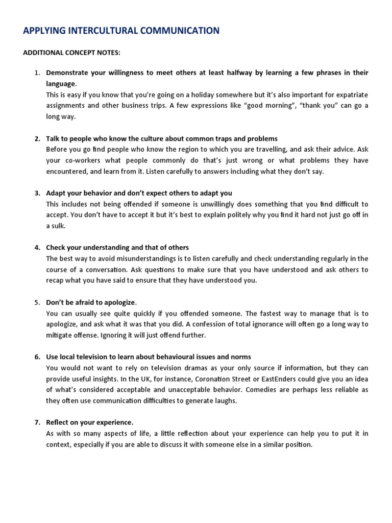 Mastering Intercultural Communication | PDF