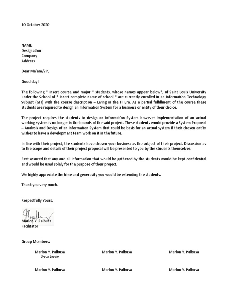 Letter of Intent | PDF