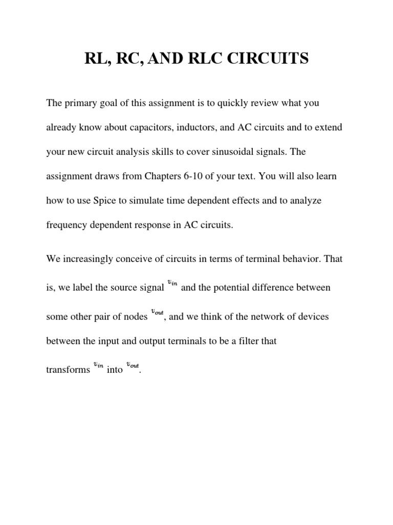 RL, RC, and RLC Circuits | PDF
