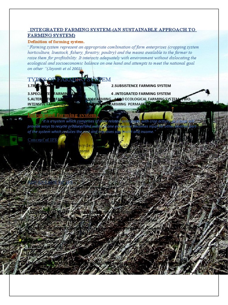 Integrated Farming | PDF | Agriculture | Livestock