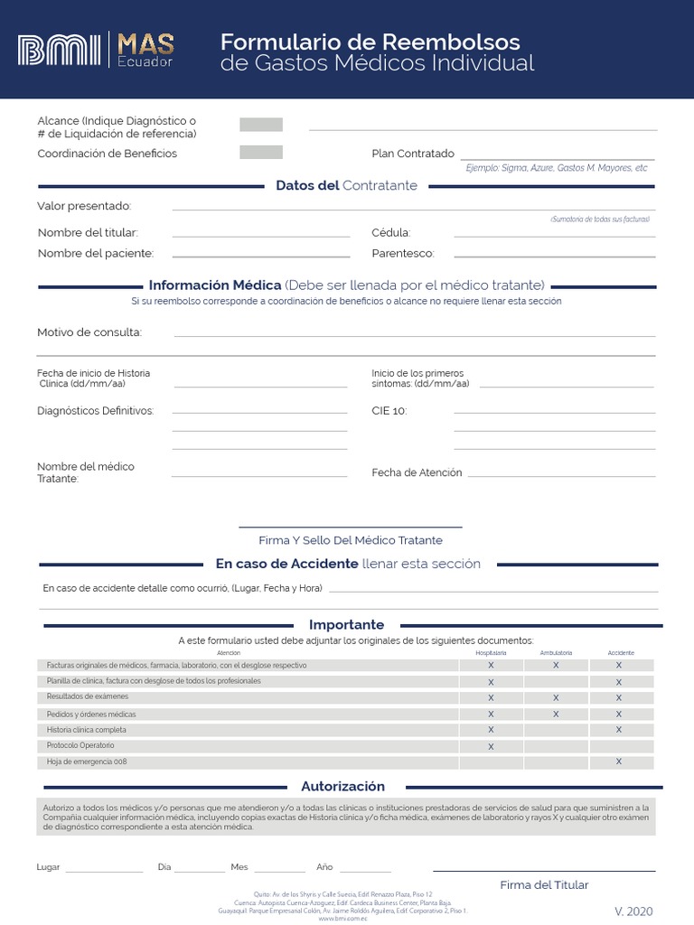 Formulario Bmi - Individual | PDF | Medicina | Cuidado de la salud