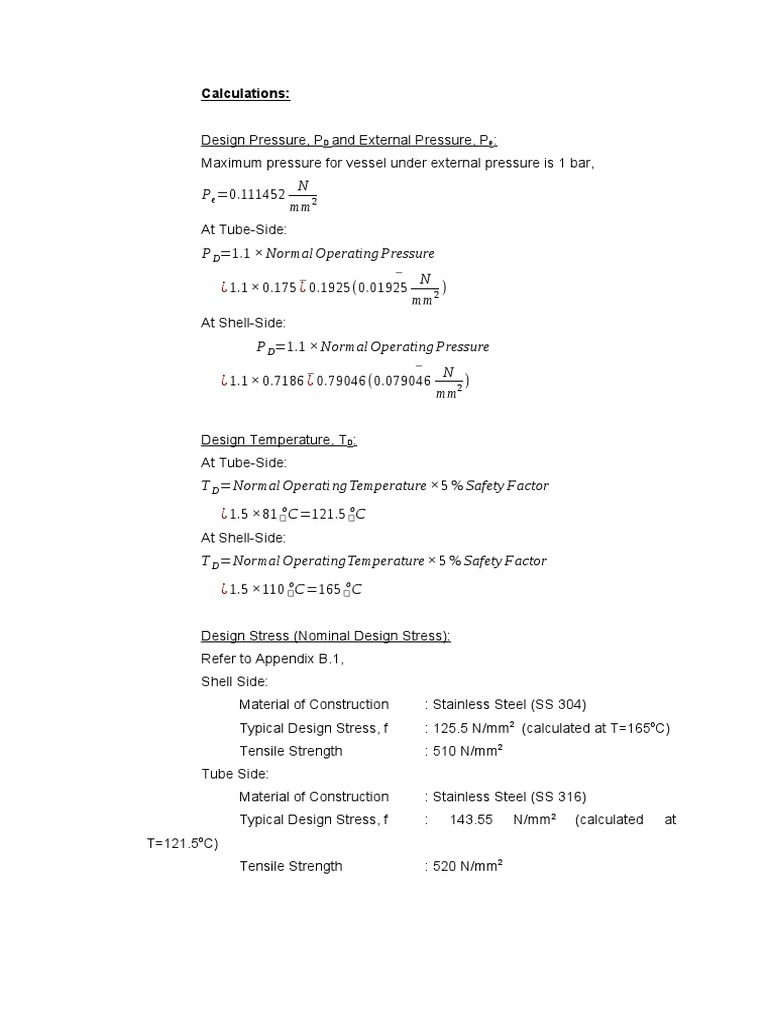 Mechanical Design Calculations Summary | PDF | Stress (Mechanics ...