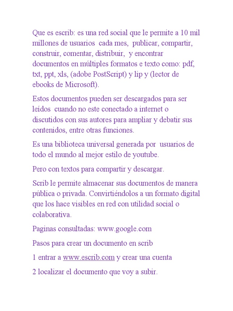 Que Es Escrib | PDF
