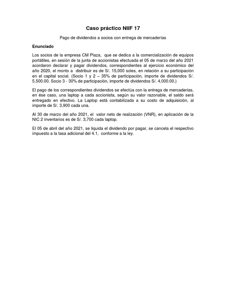 Caso práctico NIIF 17 | PDF