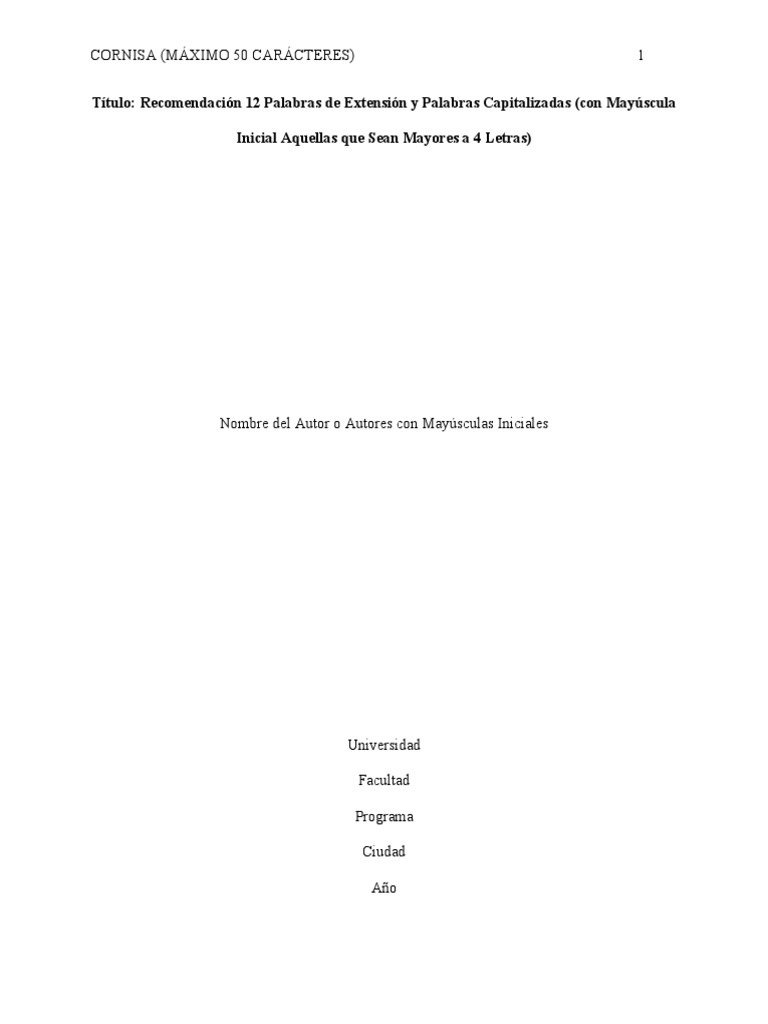 Plantilla de Apa 7 para Descarga Gratuita | PDF | Estilo apa