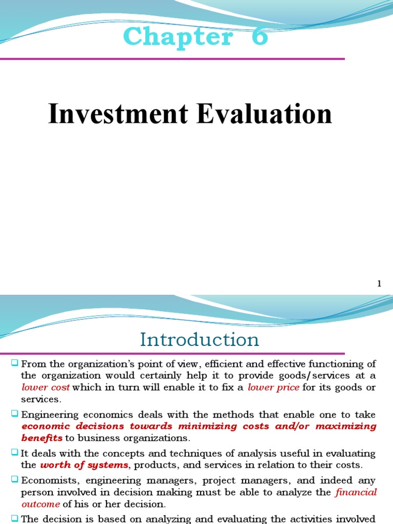 Chapter 6-Engineering Economics | PDF | Interest | Net Present Value