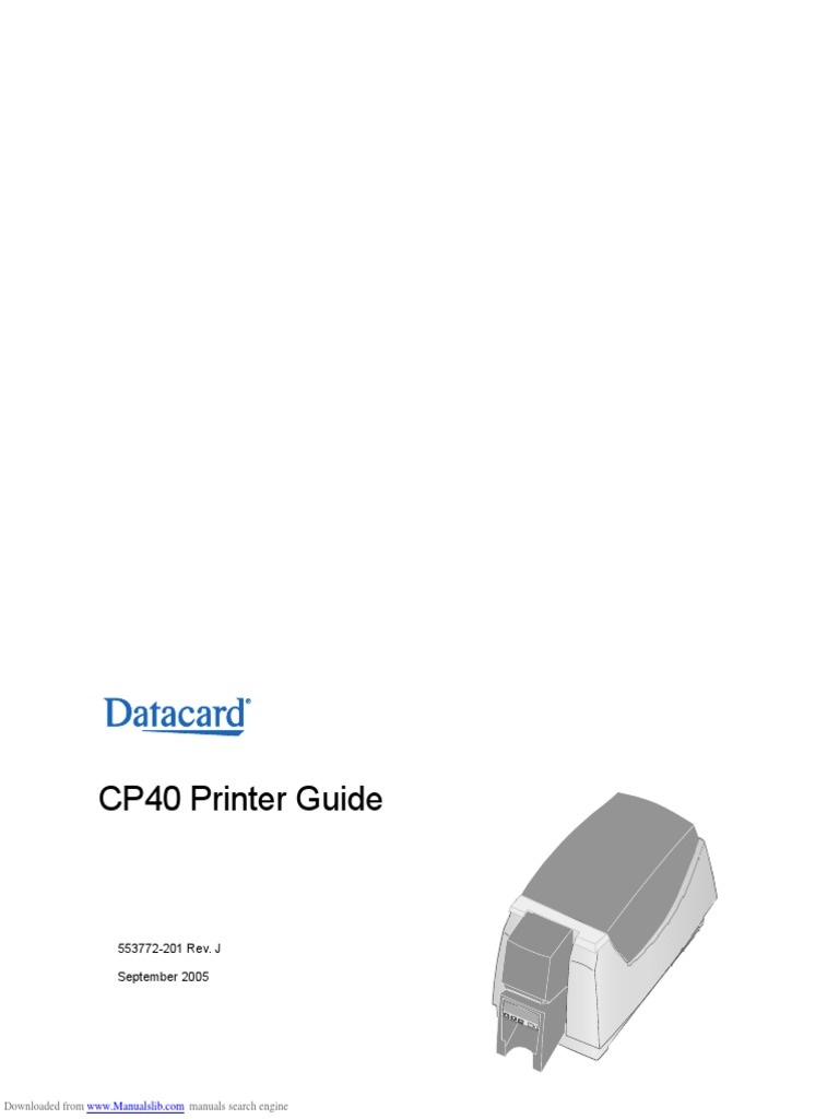 CP40 Printer Guide: 553772-201 Rev. J September 2005 | PDF | Printer ...