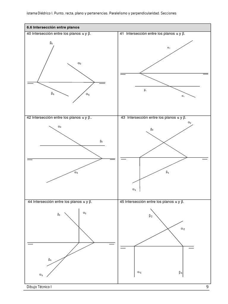 Sistema Diedrico Ejercicios 9 | PDF