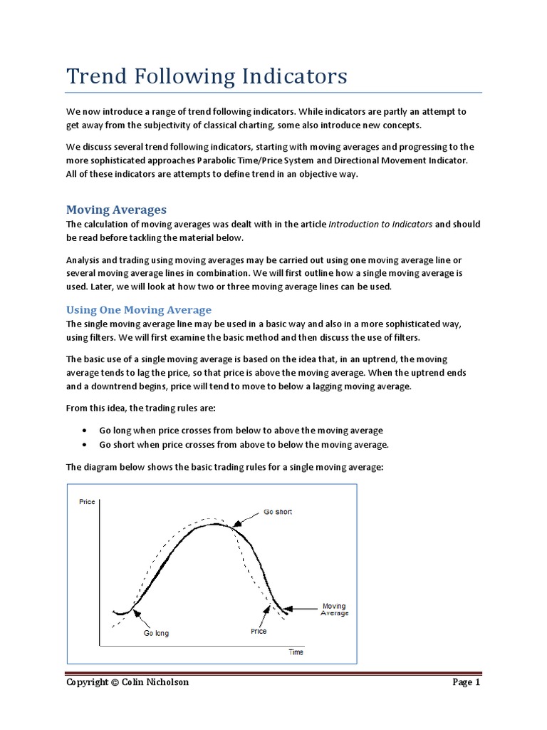Trend Following Indicators: Moving Averages | PDF | Moving Average ...