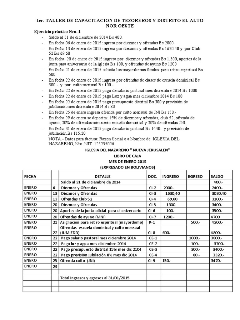 Ejercicio Prop. Enero | PDF
