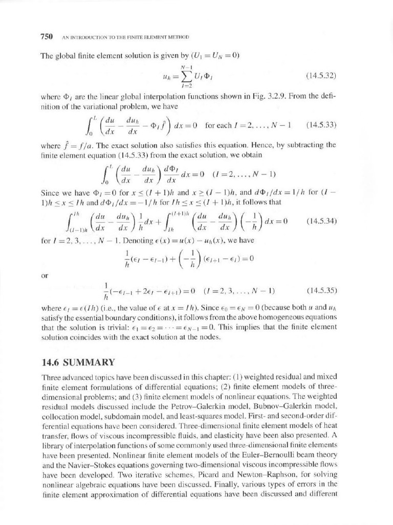 An Introduction To The Finite Element Method 3rd Edition By J N Reddy