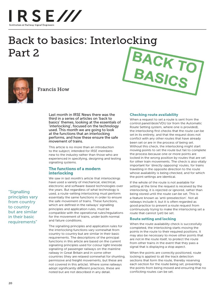 Basics of Railway Interlocking | PDF | Rail Infrastructure | Transport