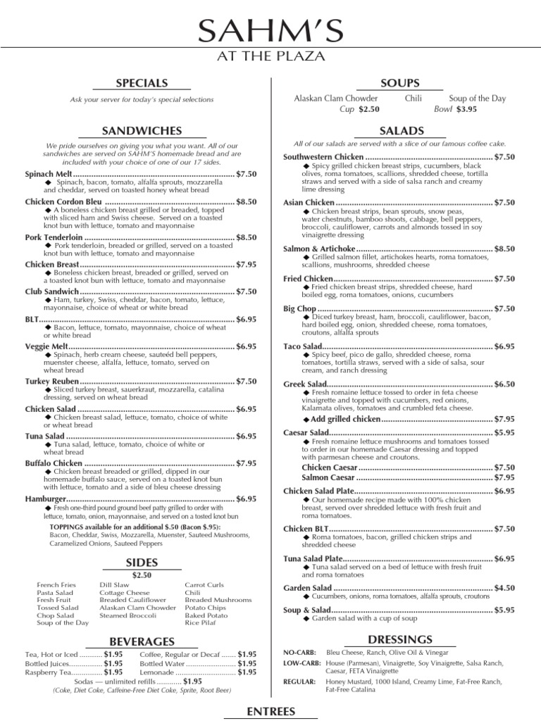 Dining Menu | PDF | Salad | Food And Drink