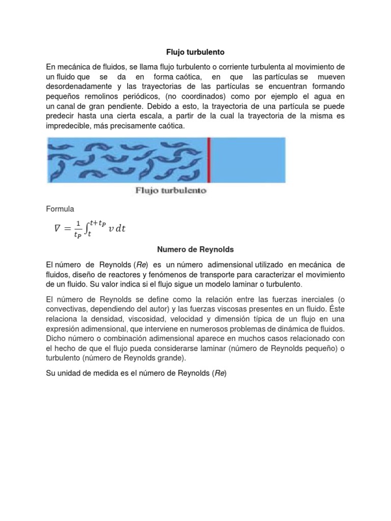 Dinámica del Flujo Turbulento | PDF