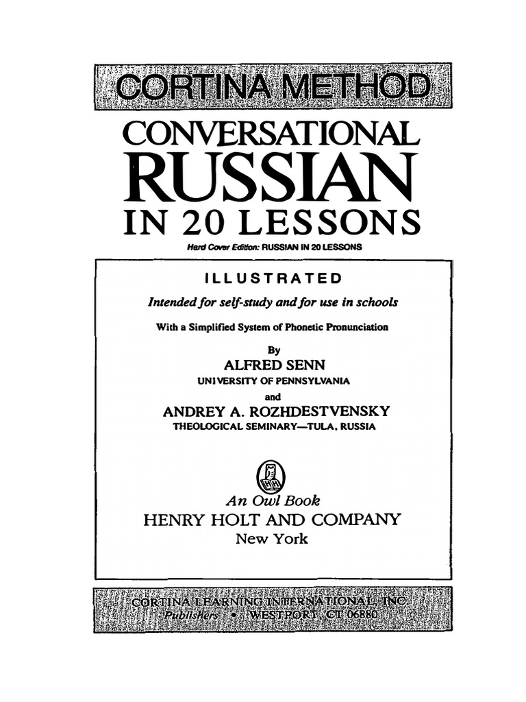 Conversational Russian in 20 Lessons (PDFDrive) | PDF