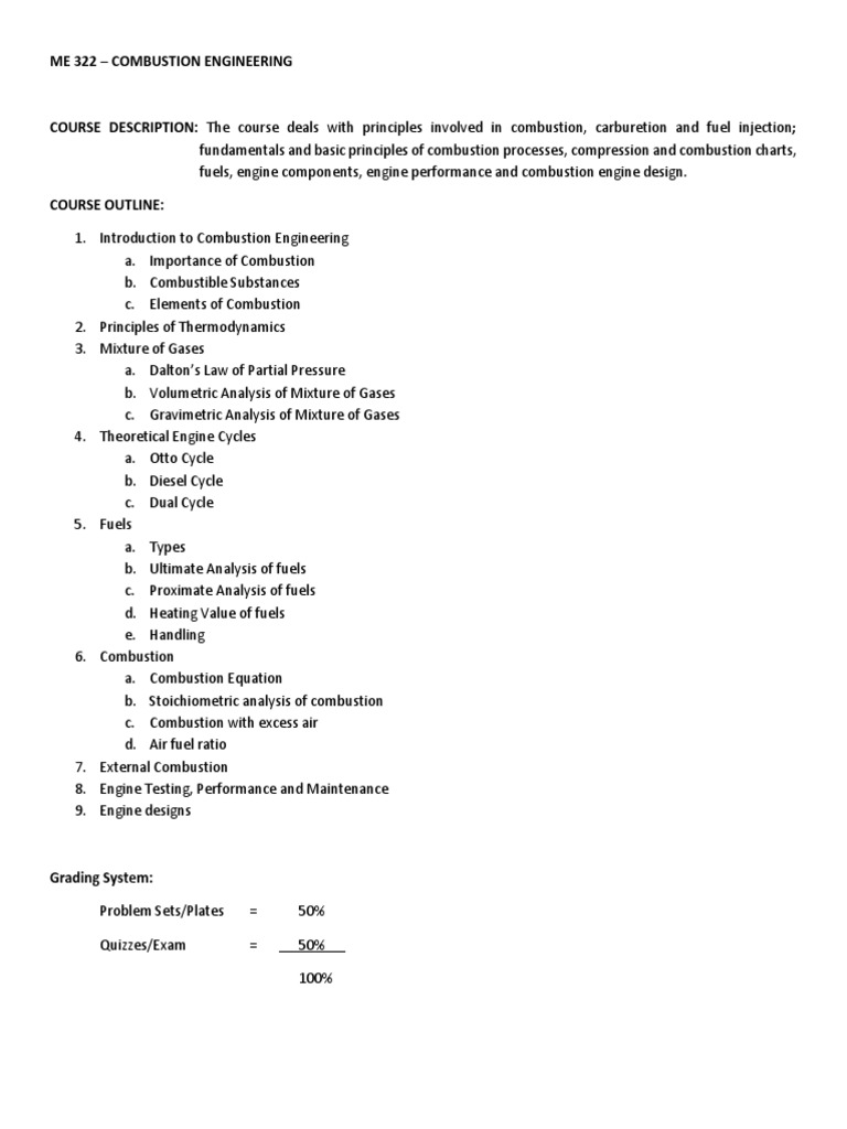 Combustion Engineering - Topic 1-4 | PDF | Combustion | Fuels