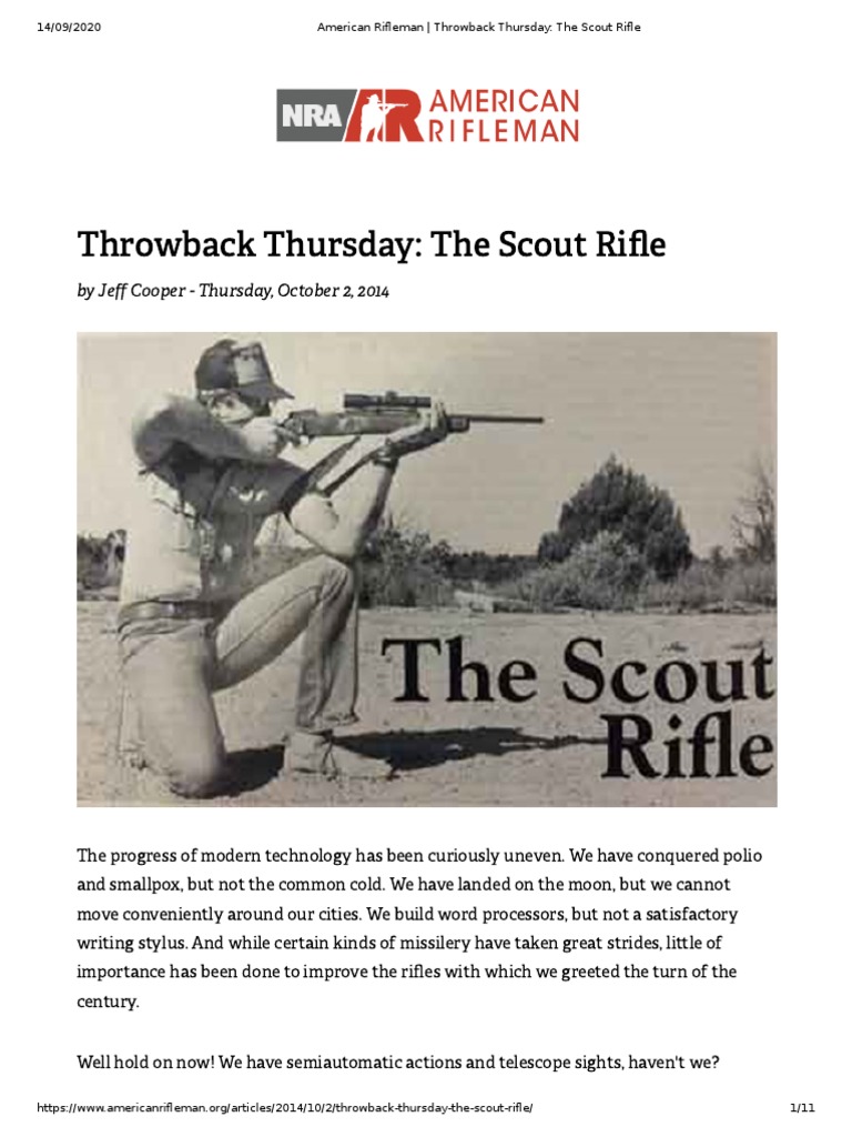 The Scout Rifle - Jeff Cooper | PDF | Magazine (Firearms) | Gun Barrel