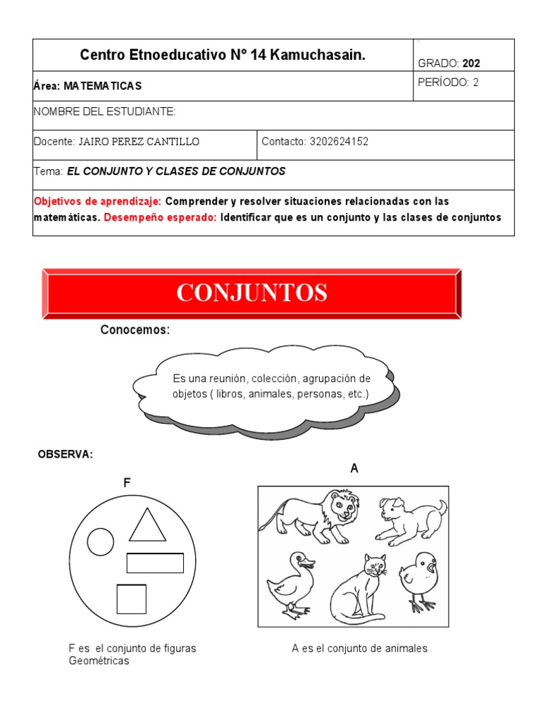 Que-son-los-Conjuntos-y-clases-de-conjuntos. Guia-03 | PDF | Conjunto ...