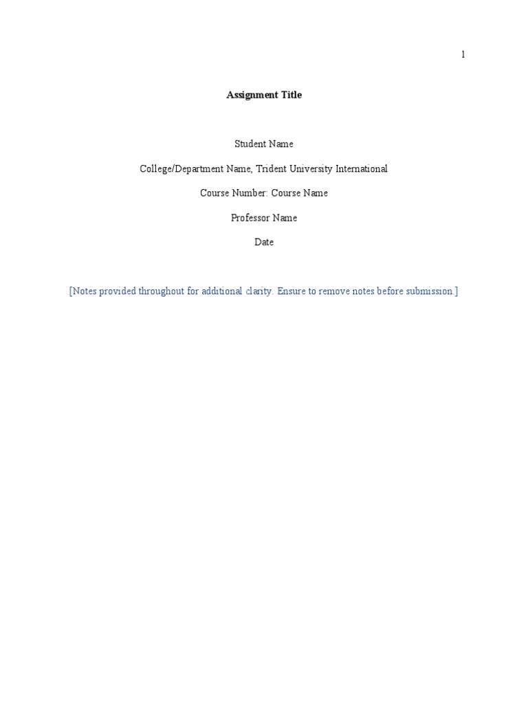 Apa 7th Assignment Template v.1 (3) - 71906 | PDF | Citation | Apa Style