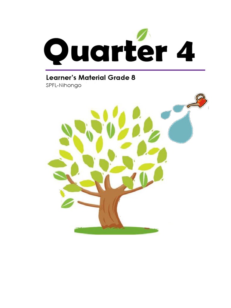 SPFL Nihongo Learners Material For Grade 8 - 4 | PDF | Japanese Language