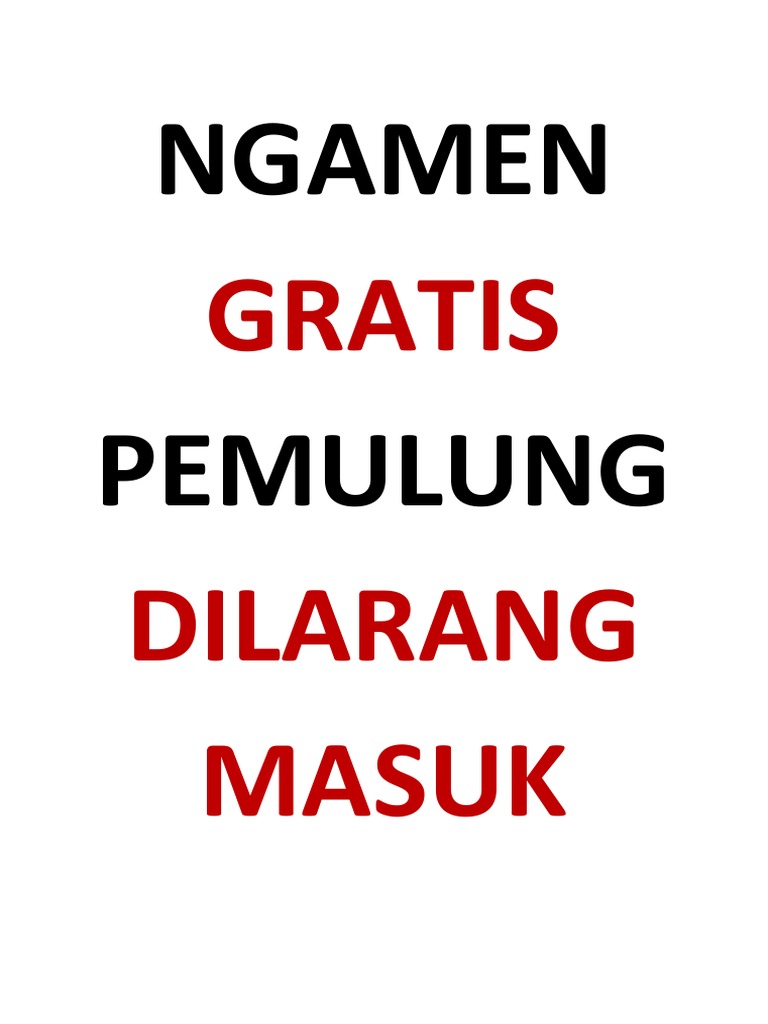 Larangan Pemulung di Area Ngamen Gratis | PDF