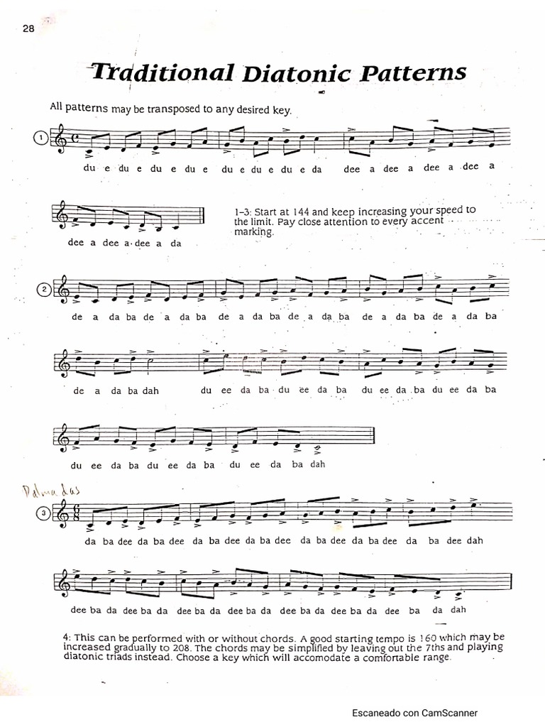 Traditional Diatonic Patterns | PDF
