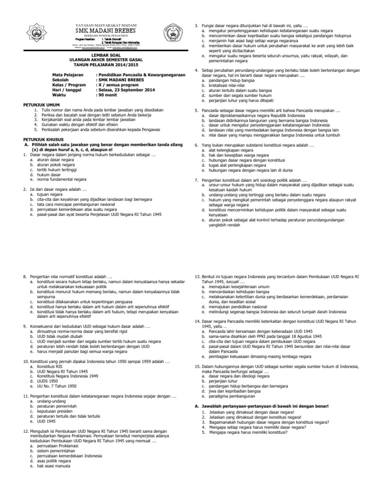 Contoh Format Soal | PDF