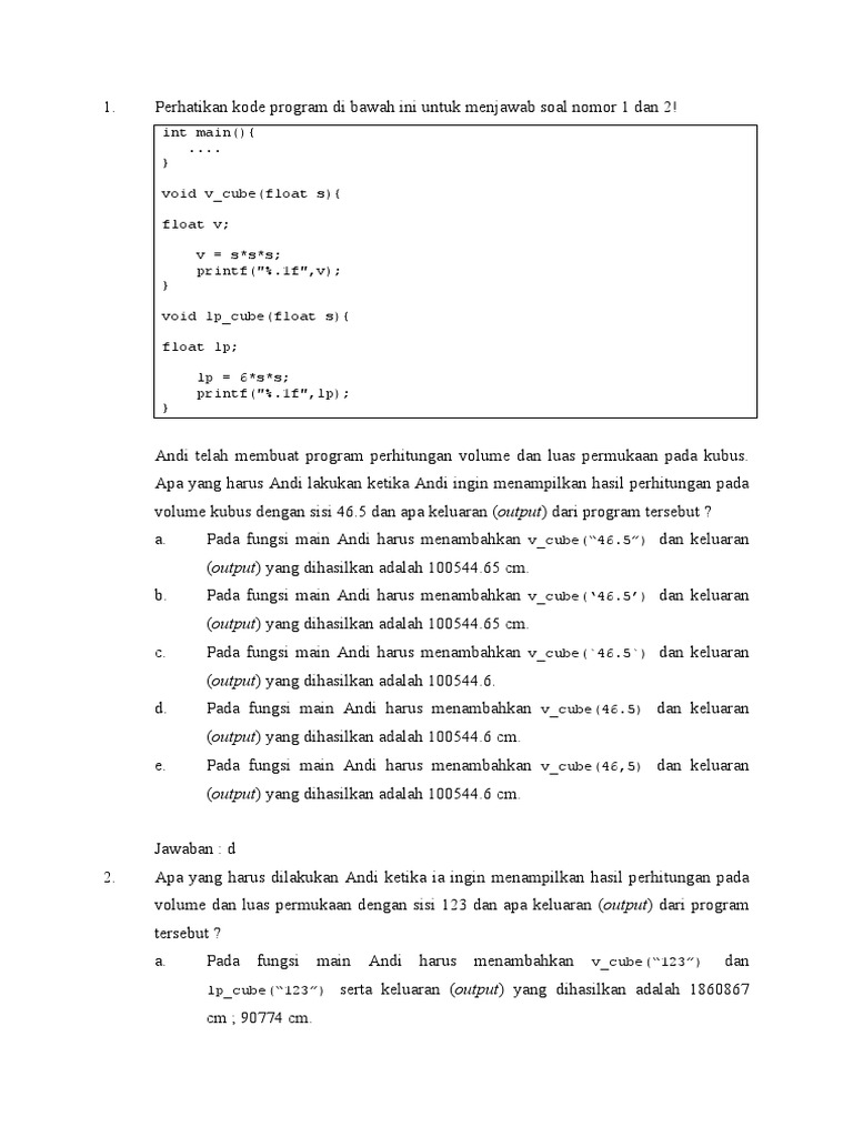 Soal Dan Jawaban Pemrograman Oleh Herry | PDF