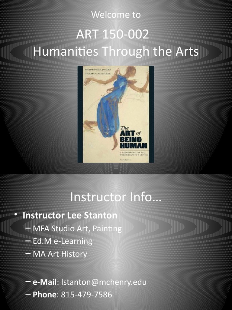 ART 150-002 Humanities Through The Arts: Welcome To | PDF | Humanities ...
