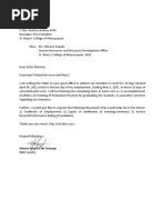 COE Request Letter | PDF
