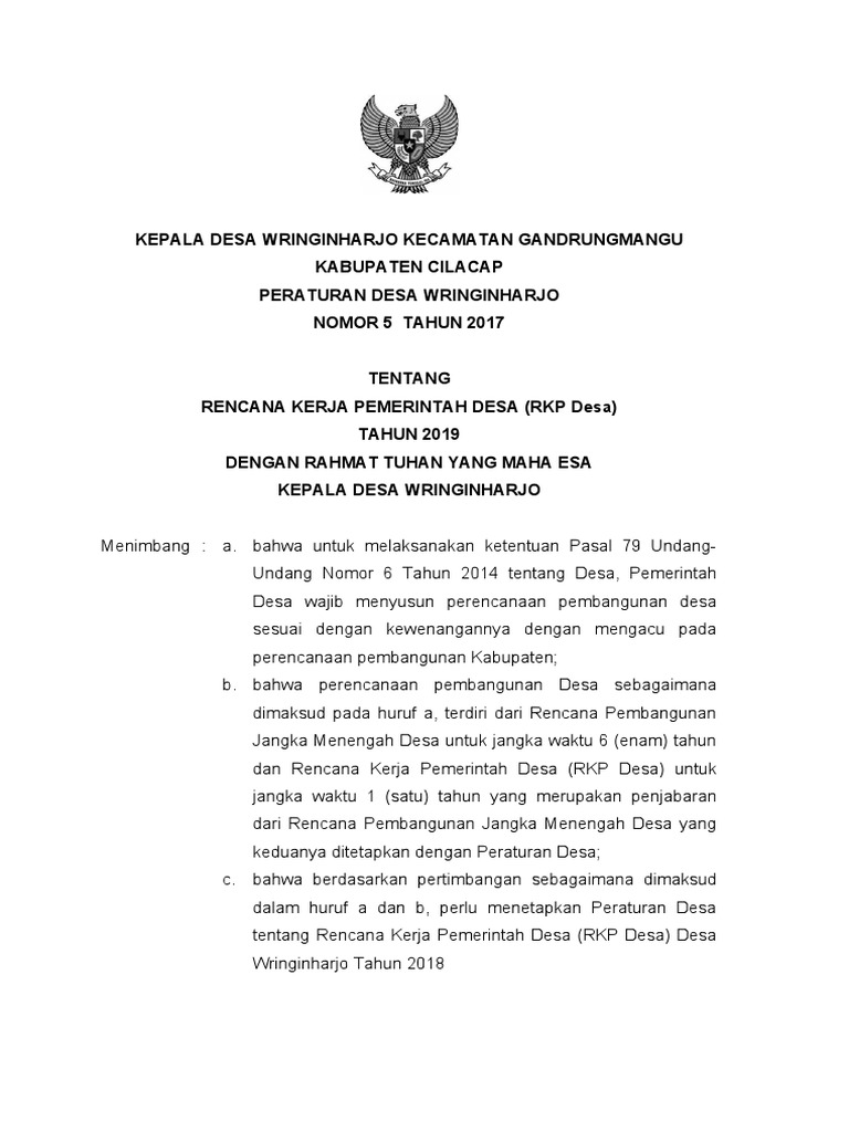 Contoh RKP Desa - 3 | PDF