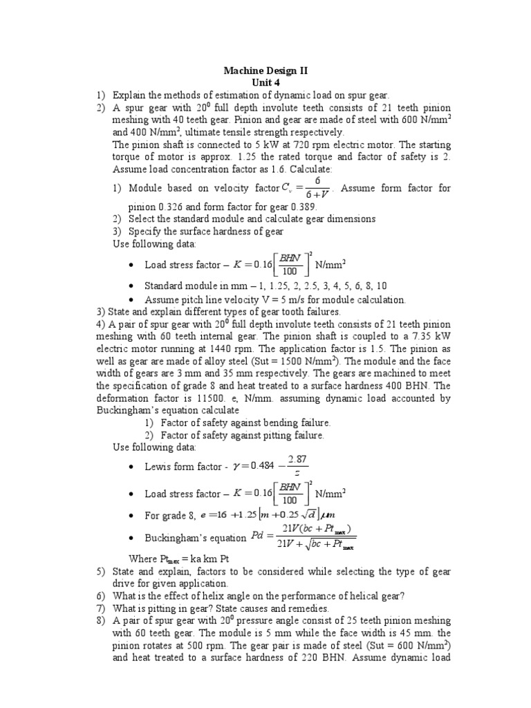 Lewis Form Factor in Gear Design | PDF | Gear | Belt (Mechanical)