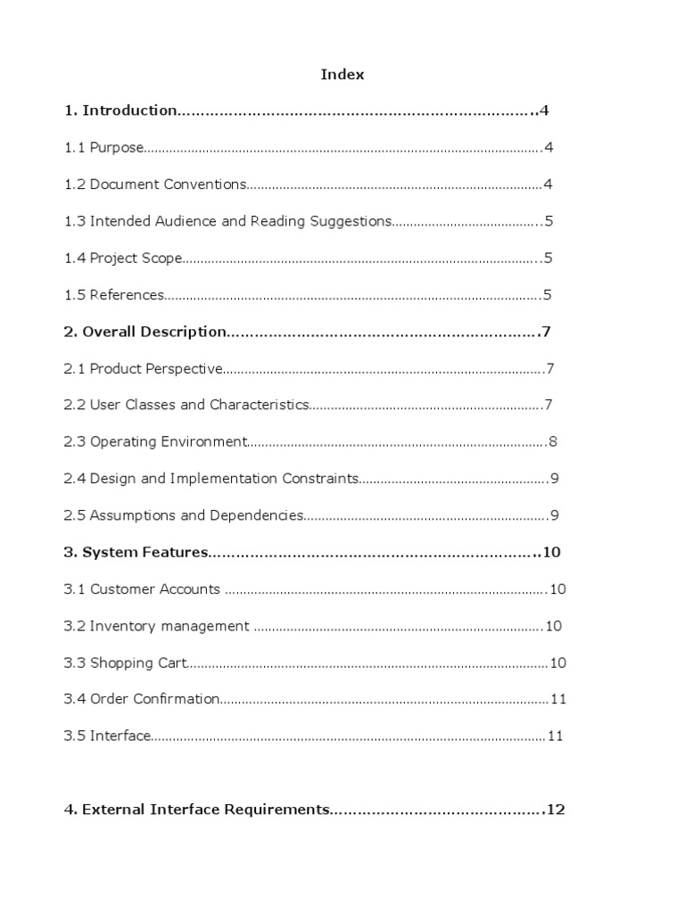 System Requirements Document Overview | PDF